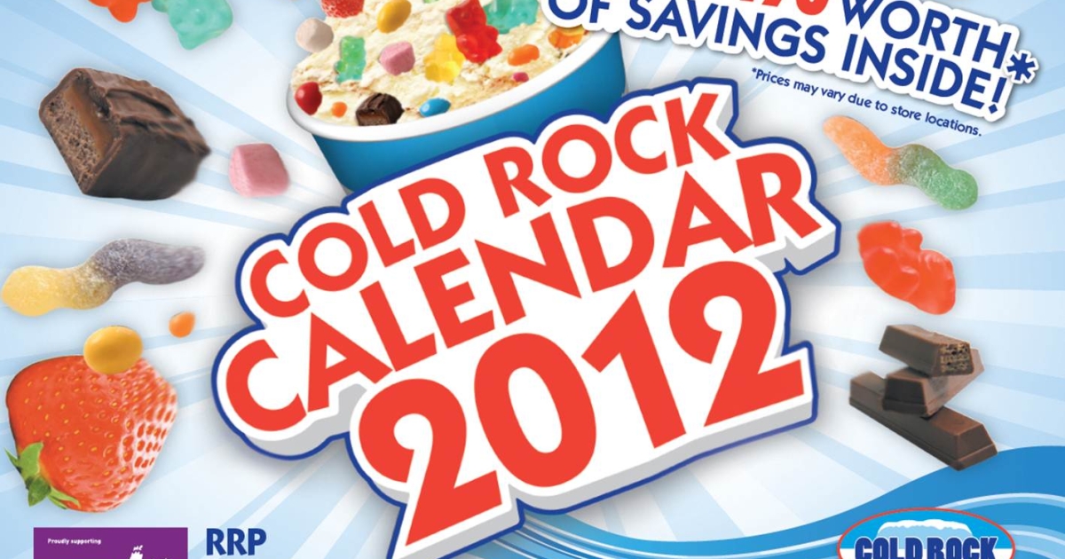 Cold Rock Ice Creamery launches special calendar for charity | QSR ...