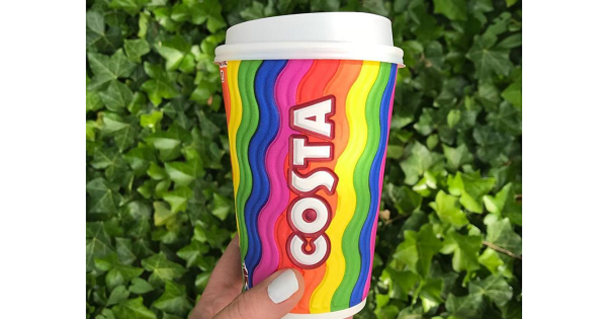 Costa Coffee releases limited-edition rainbow-coloured cups | QSR Media UK