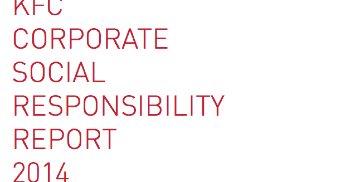 KFC launches website on CSR initiatives | QSR Media Australia
