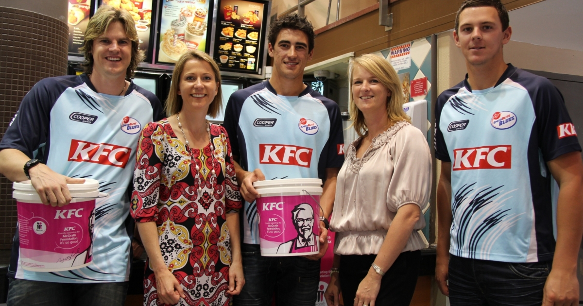 Aussie cricketers support KFC Pink Bucket | QSR Media Australia