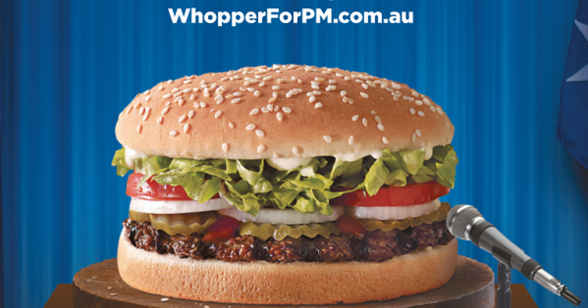 Hungry Jack's launches new 'Whopper for PM' marketing campaign | QSR ...