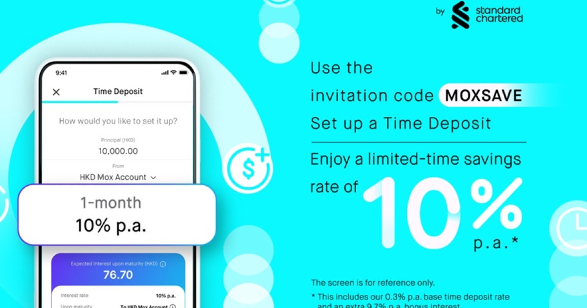 Hong Kong’s Mox Bank launch time deposit products with up to 10% ...