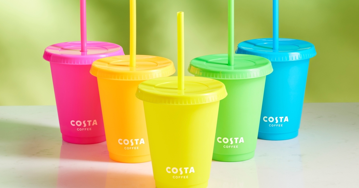 Costa Coffee unveils new colourful cups merchandise | QSR Media UK