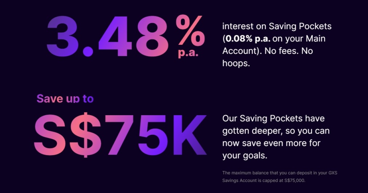 GXS opens savings account to all Singaporeans, maximum deposit raised ...