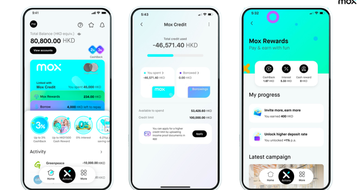 Hong Kong’s Mox unveils unlimited cashback rewards, new wealth platform ...
