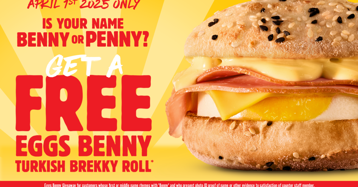 Hungry Jack’s offers free Brekky Roll to Aussies with rhyming names ...