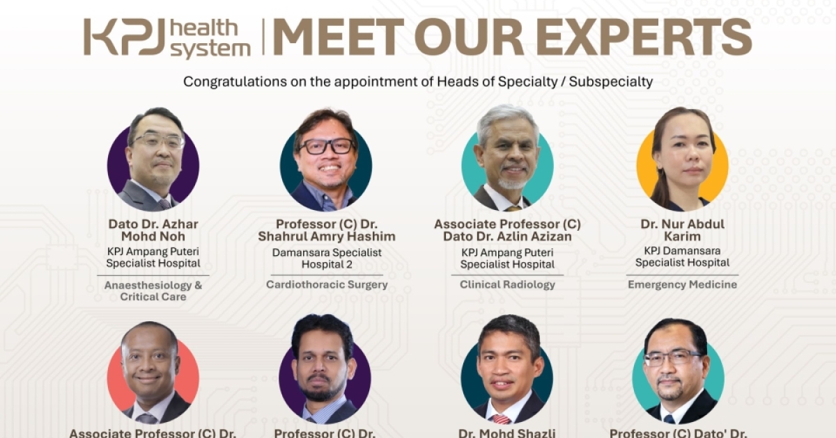 KPJ Healthcare appoints 16 clinical heads across hospital network ...