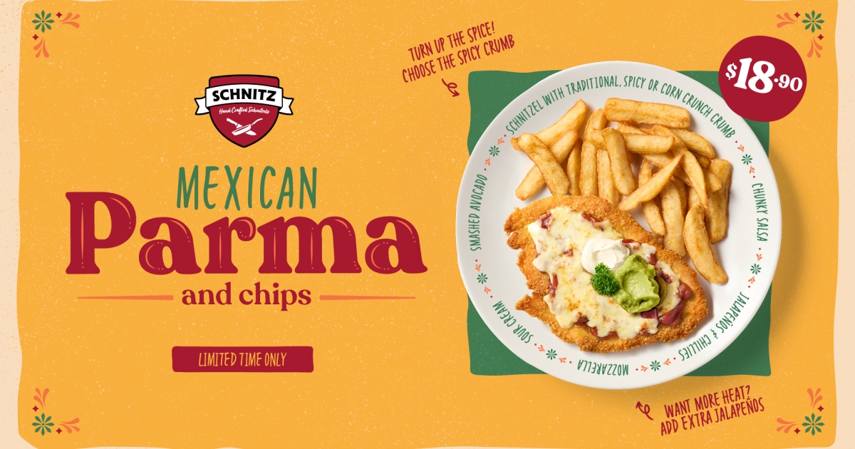 Schnitz recreates classic Parma with a Mexican twist | QSR Media Australia