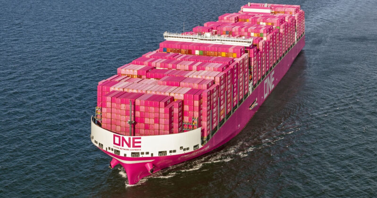 ONE’s 24,000 TEU-class mega vessel hits new loading record | Marine ...