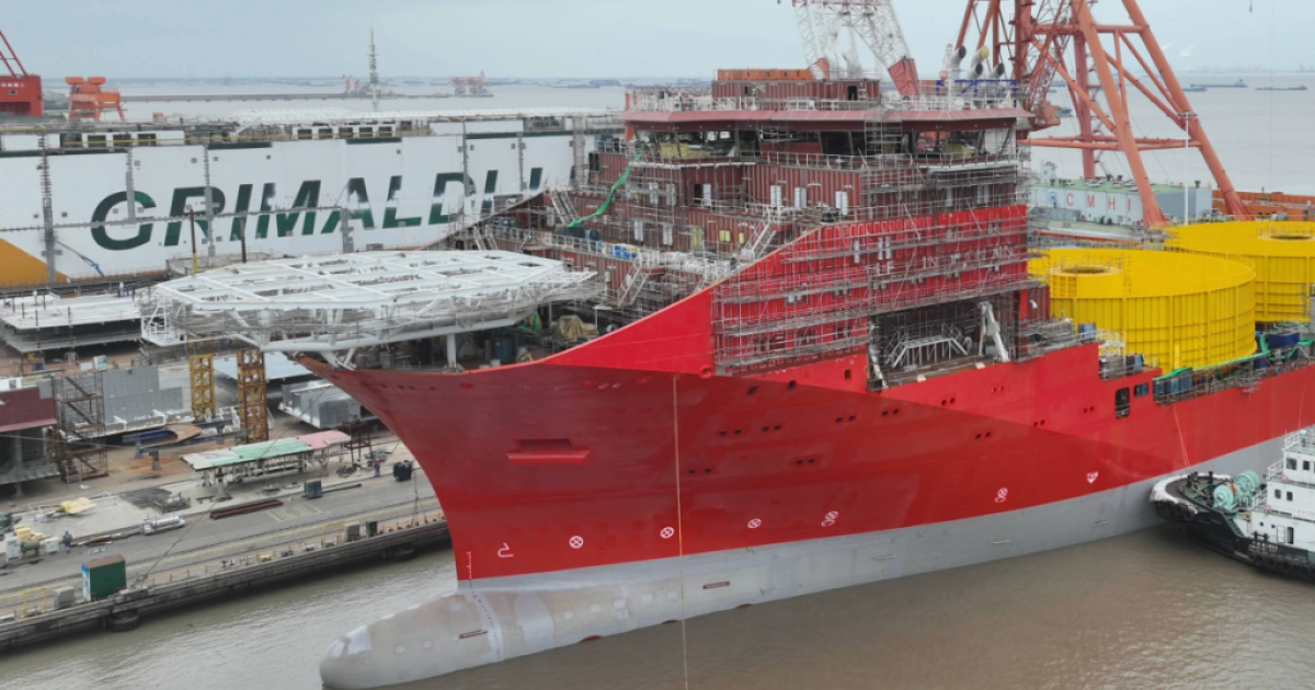 Jan De Nul launches latest cable-laying vessel in China | Marine ...
